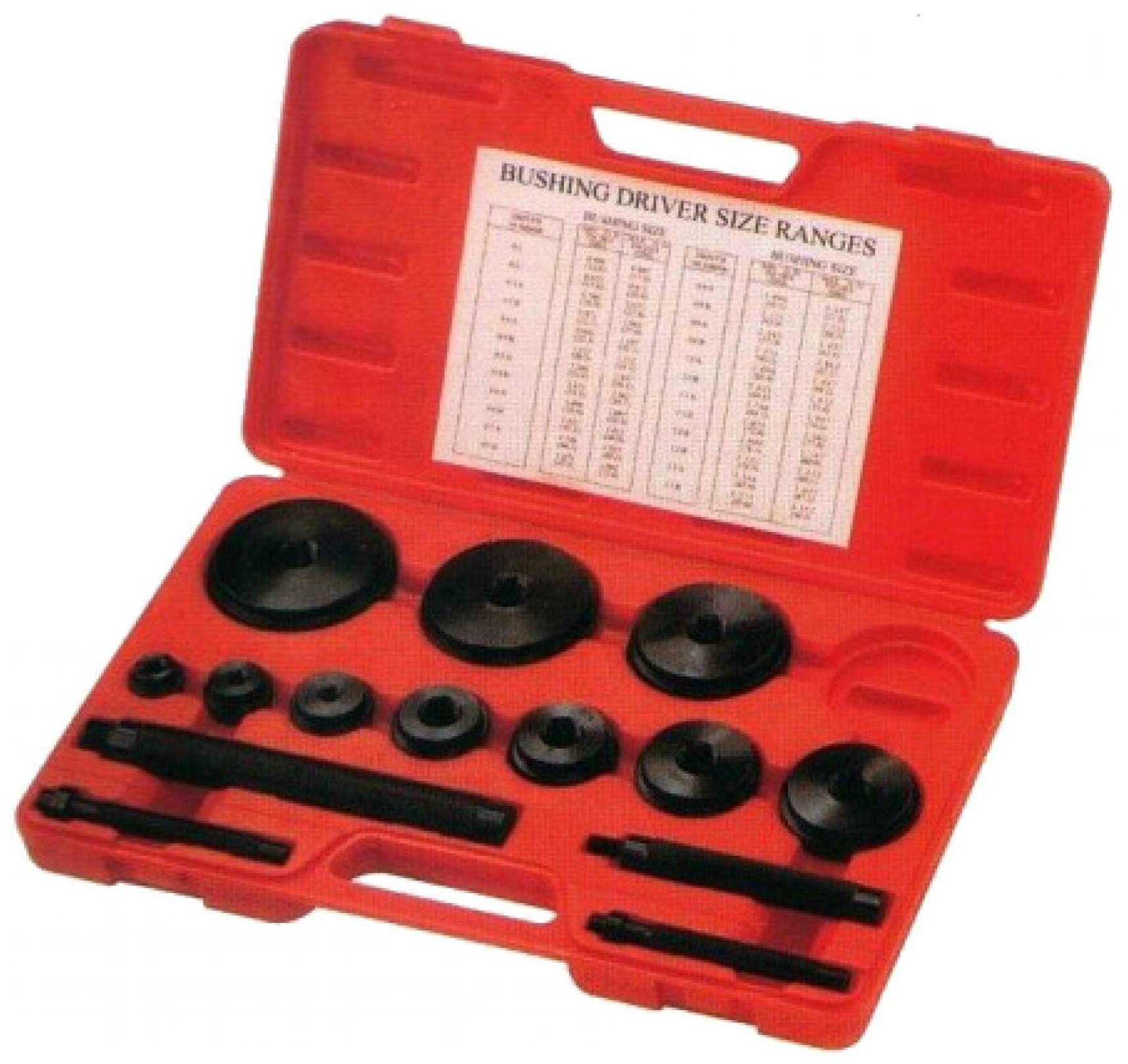 Набор оправок FORCE 915U2 для монтажа сальников и подшипников 15 предметов