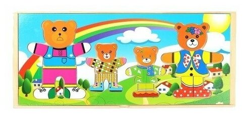 Деревянный пазл Медведи AL00054-1 Animal World