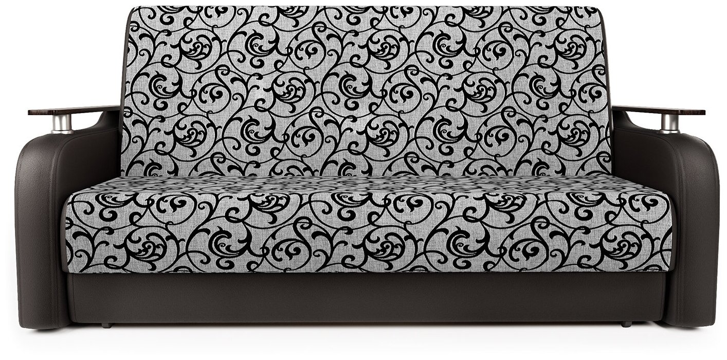 Диван-кровать книжка Грант Д 140 экокожа шоколад и шенилл узоры