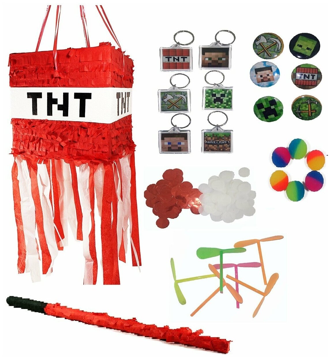 Пиньята Сфера "Взрывчатка, с наполнением, для фотосессии, 25x25x25 см