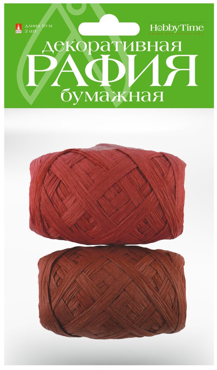 Рафия бумажная декоративная, , длина 10М, 2 цвета, комбинация 11, Арт. 2-766/11