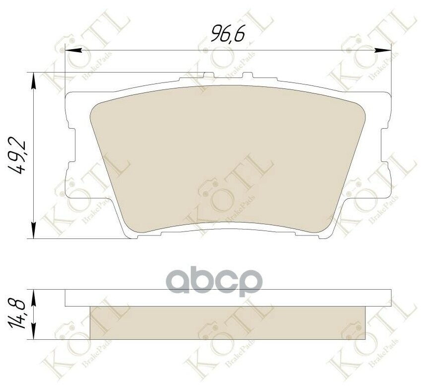 Колодки тормозные дисковые задние к-т TOYOTA RAV 4 06>/CAMRY 2.4/3.5 06> KOTL арт. 3426kt