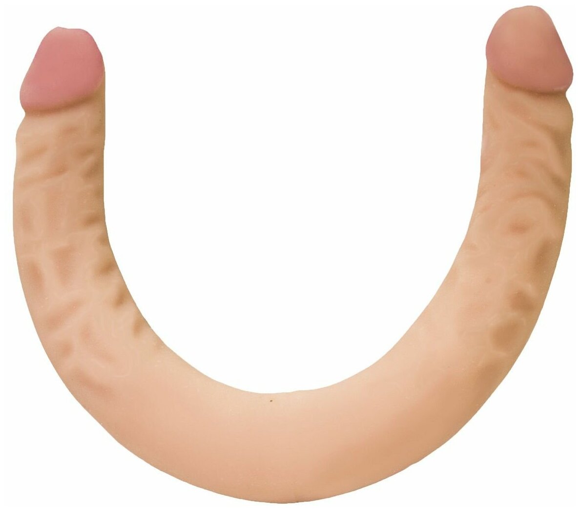 Двусторонний фаллоимитатор телесного цвета - 42,6 см, LOVETOY (А-Полимер), CyberSkin, телесный