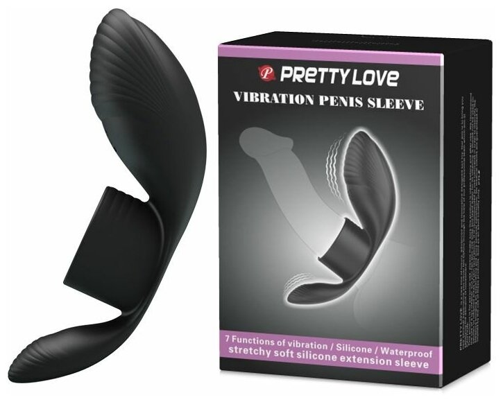 Черное кольцо на пенис с вибрацией Vibration Penis Sleeve