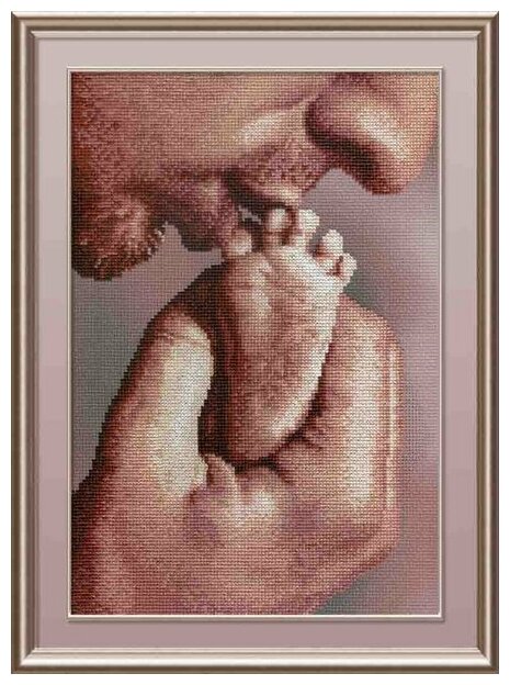 Набор для вышивания крестом на дизайнерской канве М. П. Студия "Поцелуй", 30х20 см, арт. РК-487