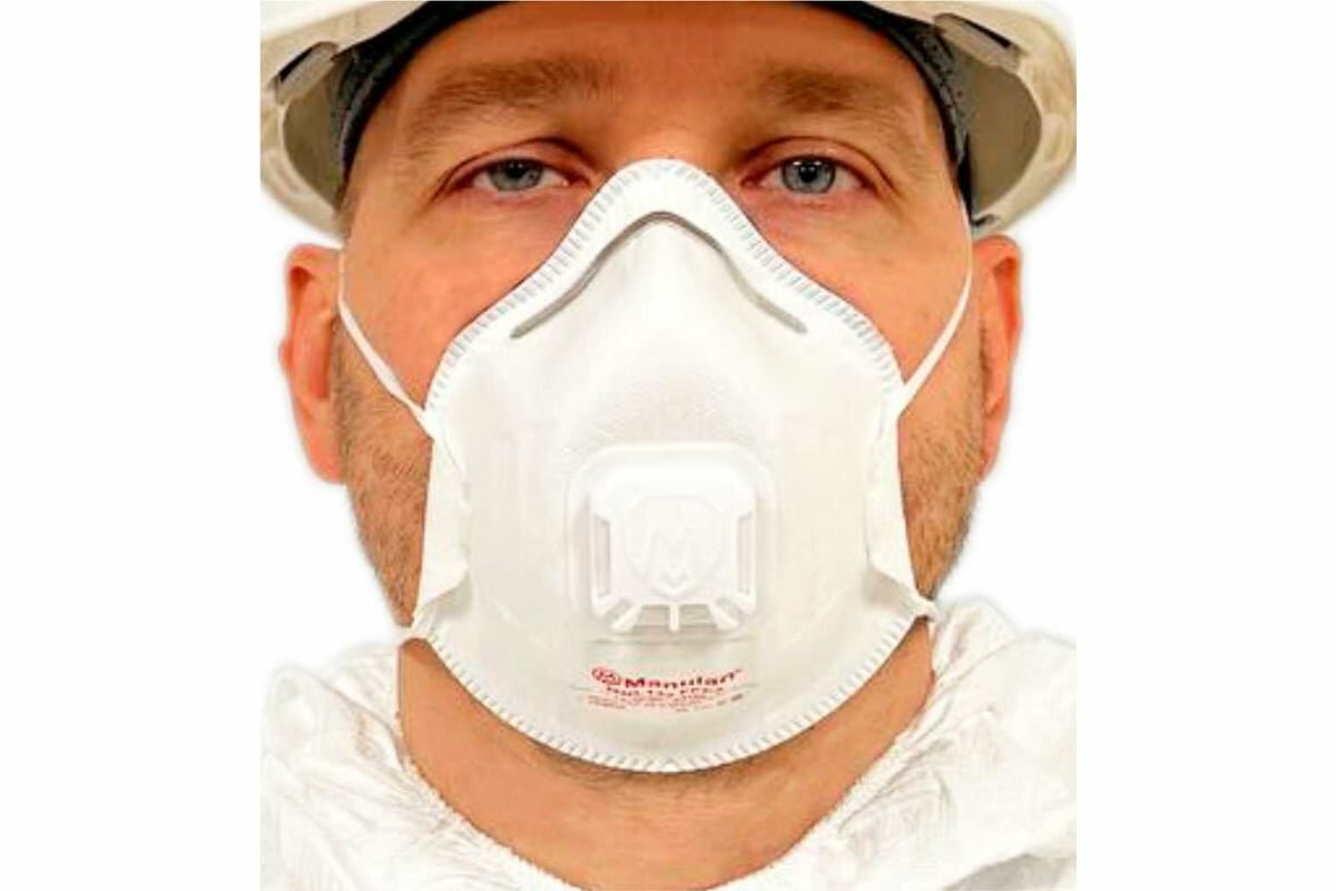 Manulan Респиратор MNL132 FFP3 с клапаном выдоха, набор 10 шт, РЕС049, ВИ-рес049