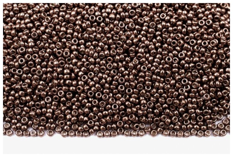 Бисер японский MIYUKI круглый 15/0 #4213 розовато-лиловый, Duracoat гальванизированный, 10 грамм