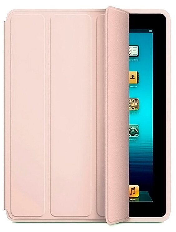Чехол на iPad 7/8 Apple, чехол-книжка на диагональ 10.2 дюйма, песочно-розовый