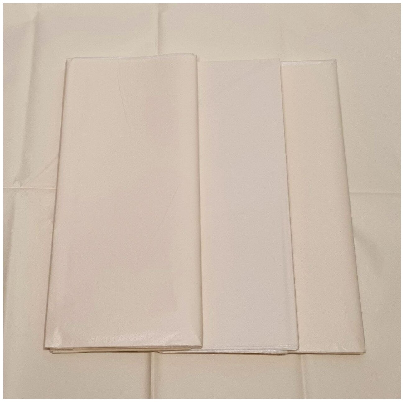 Бумага Тишью. Цвет бежевый. Набор 20 листов.