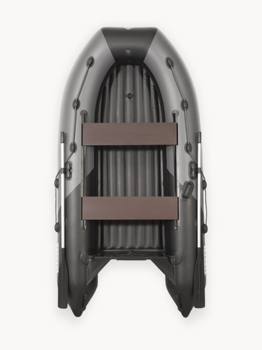 Лодка ПВХ Пилот моторная килевая 380 НДНД, серый/чёрный