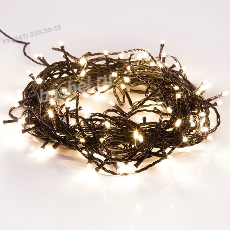 Гирлянда "Твинкл Лайт" 6 м, тёмно-зелёный ПВХ, 40 LED, цвет тёплый белый, Neon-Night