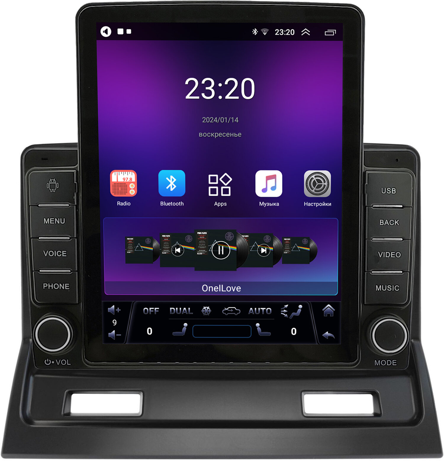 Штатная магнитола Mitsubishi Galant 9 2003-2012 Canbox GTR095-9-118 на Android 10 (QLed, 4/64, DSP, CarPlay)