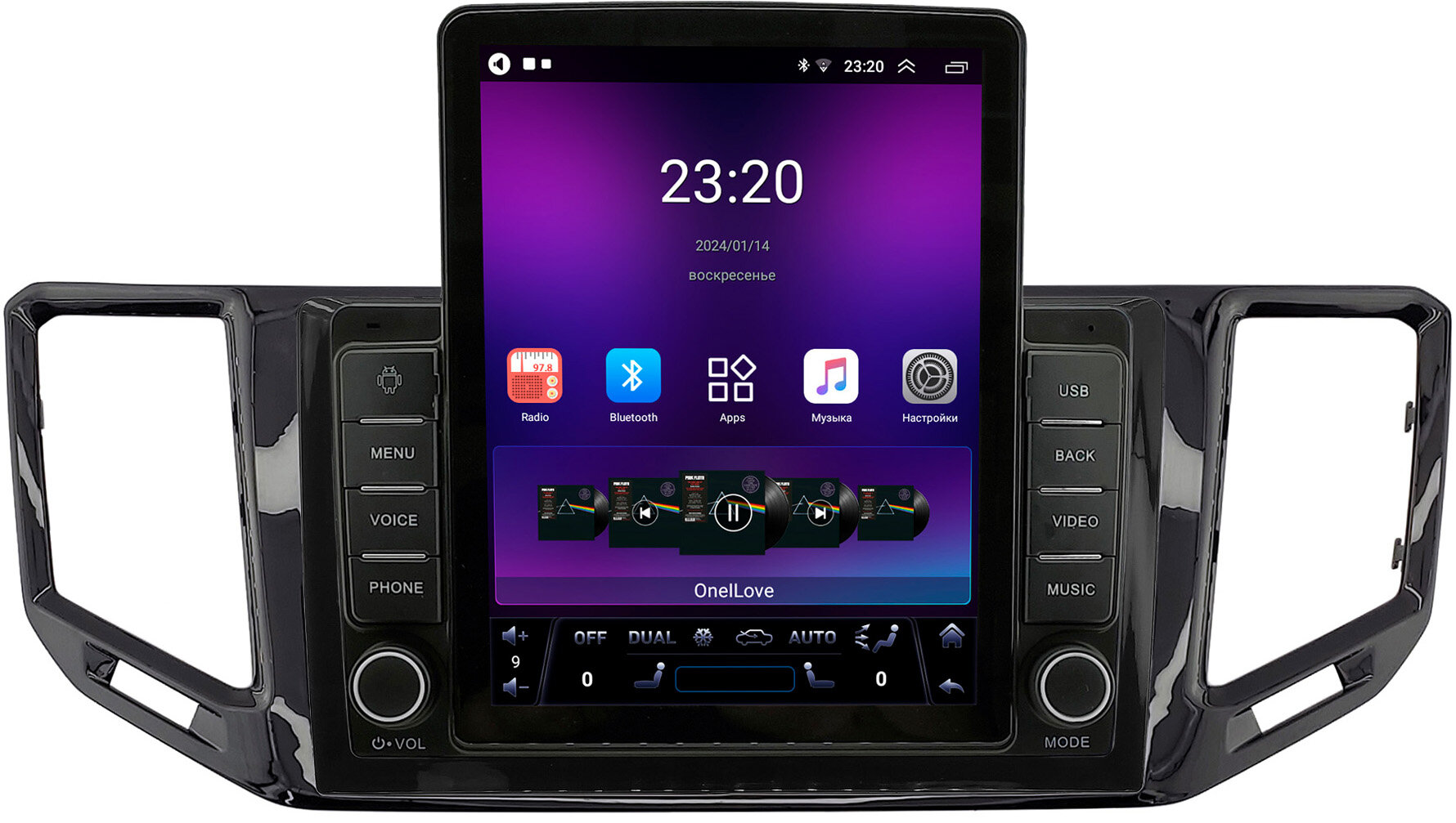 Штатная магнитола Volkswagen Teramont 2016-2020 (Китайский рынок) (глянцевая) Canbox GTR095-10-054 Android 10 (QLed, 4/64, DSP, CarPlay)