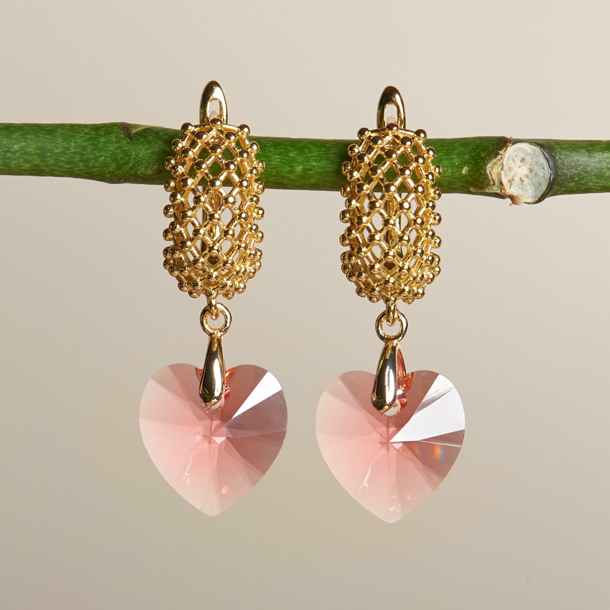 Серьги, кристаллы Swarovski, стекло, кристалл