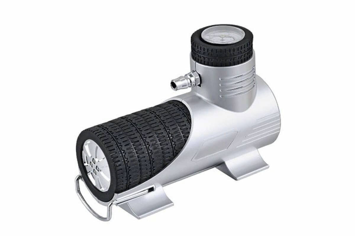 Поршневой компрессор 150PSI 35л/мин, 12A 12V с LED-фонарём MEGAPOWER M-53017