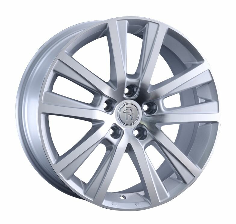 Колесный диск Replay H108 18x8" PCD5x120 ET55 D64,1 серебристый с полированными лучами