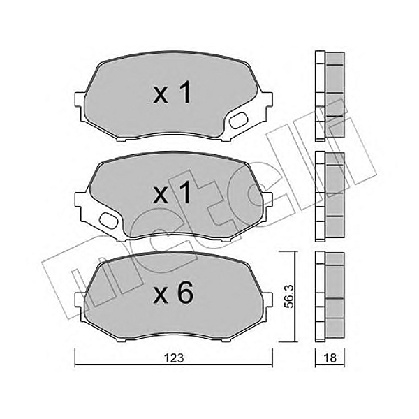 METELLI 22-0874-0 (MK528945 / MK529908) колодки тормозные