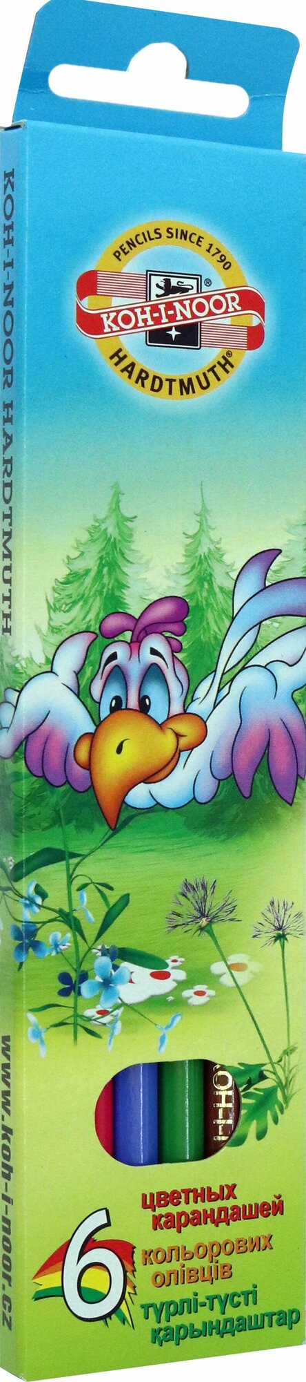 Карандаши цветные Birds, 6 цветов