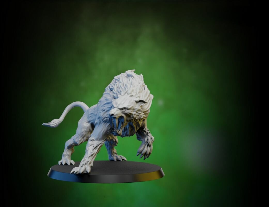 Лесной волк, дикая собака (30х40мм), монстр миниатюра для DnD (ДнД) и других Настольных игр (НРИ, Варгеймов или РПГ), фентези тематика
