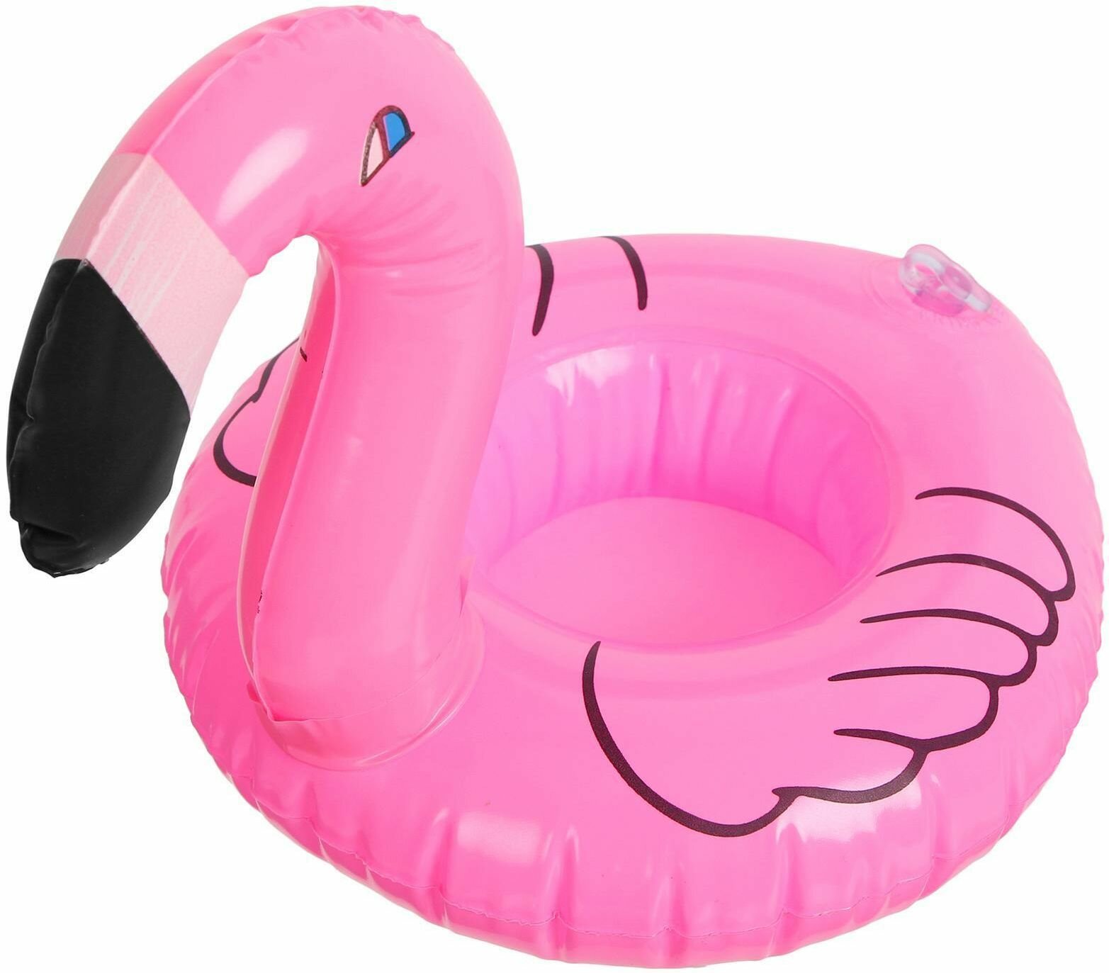 Надувная игрушка-подставка "Фламинго" для бассейна, плавающая игрушка-подстаканник для напитков, 18 см