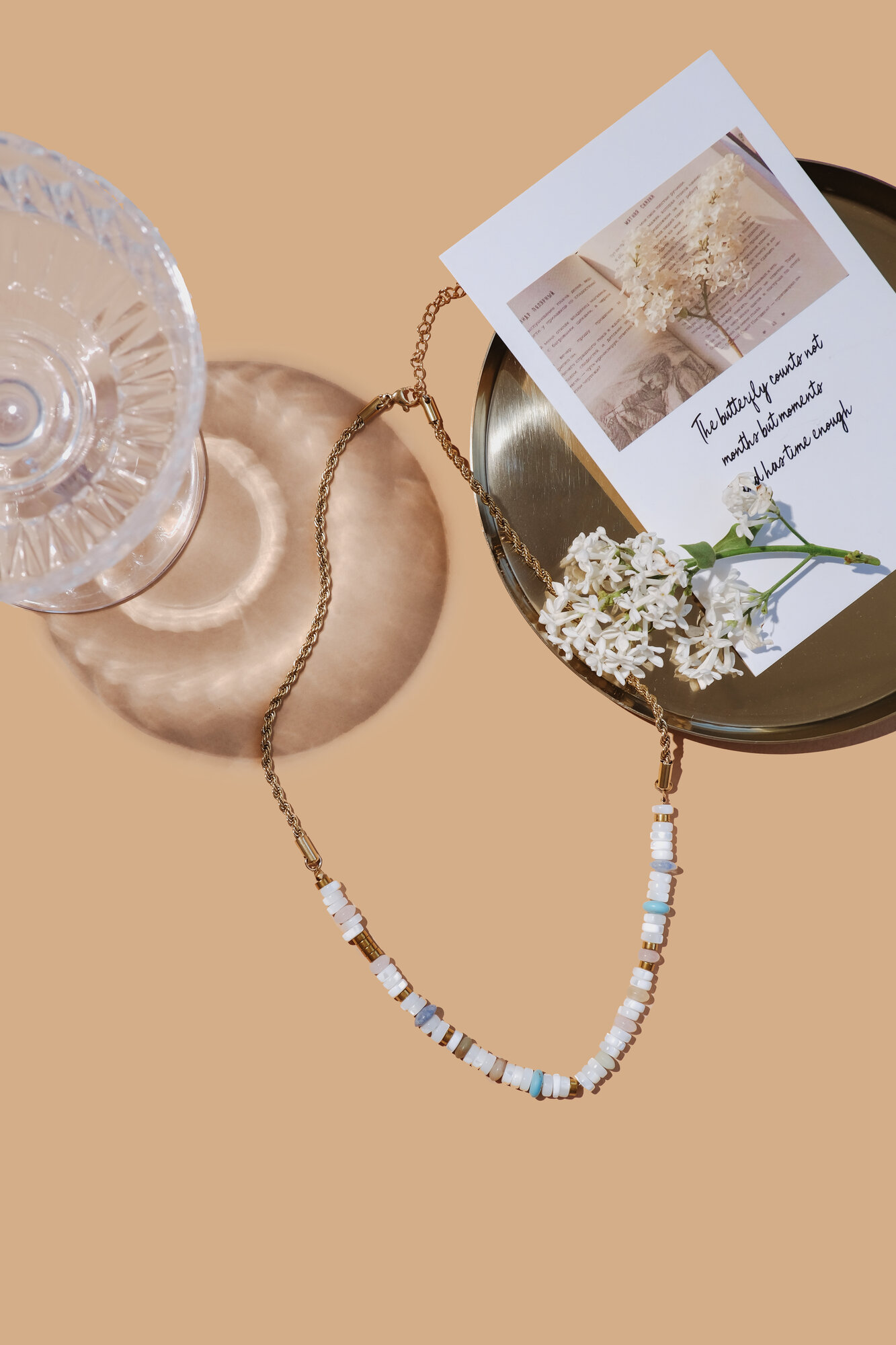 Колье, бирюза синтетическая