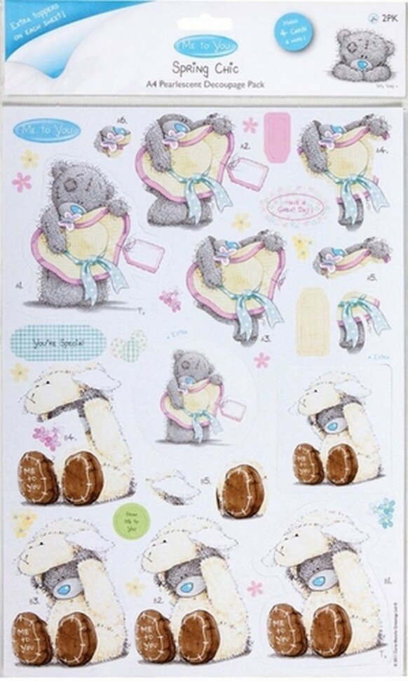 #MTY169012 Набор бумаги с высечкой "Нарядился" ME TO YOU 21 x 29.7 см Docrafts 2 листа