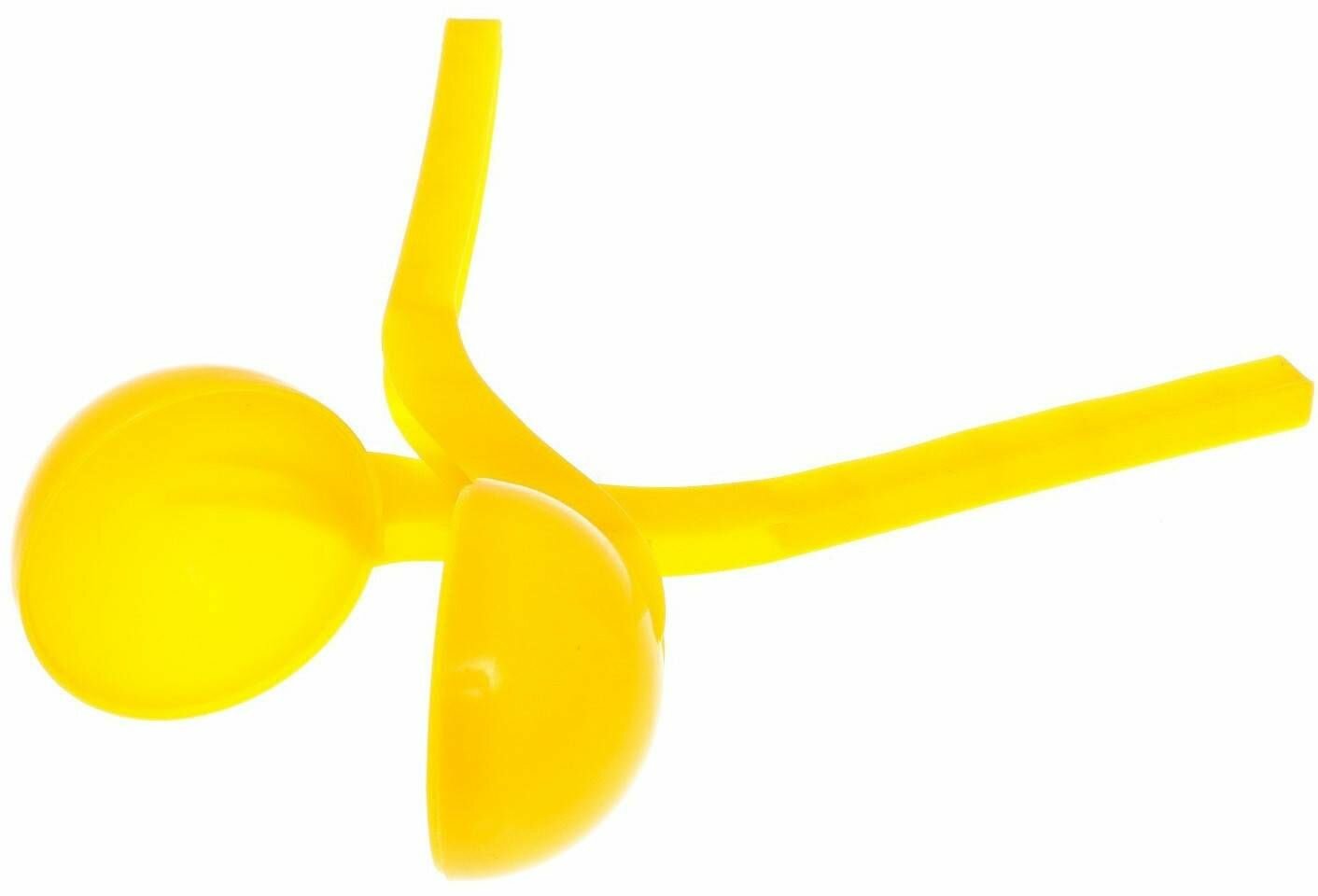 Детский снежколеп-песколеп "Колобок" для игр на улице, формочка-игрушка для песка и снега, d 5 см, цвет жёлтый