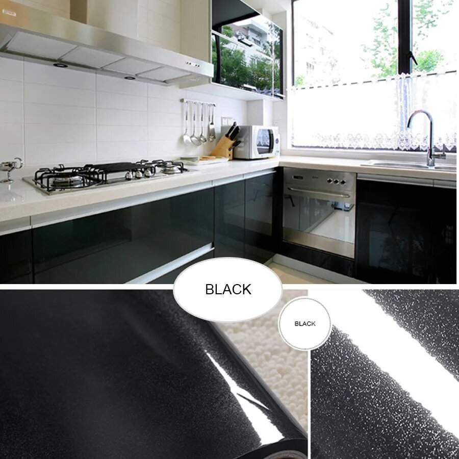 Виниловые обои YUNPOINT Black 3m x 40cm