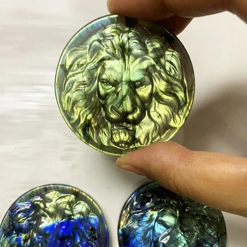 Натуральный лабрадорит Sisterstone With holes, 57x8mm