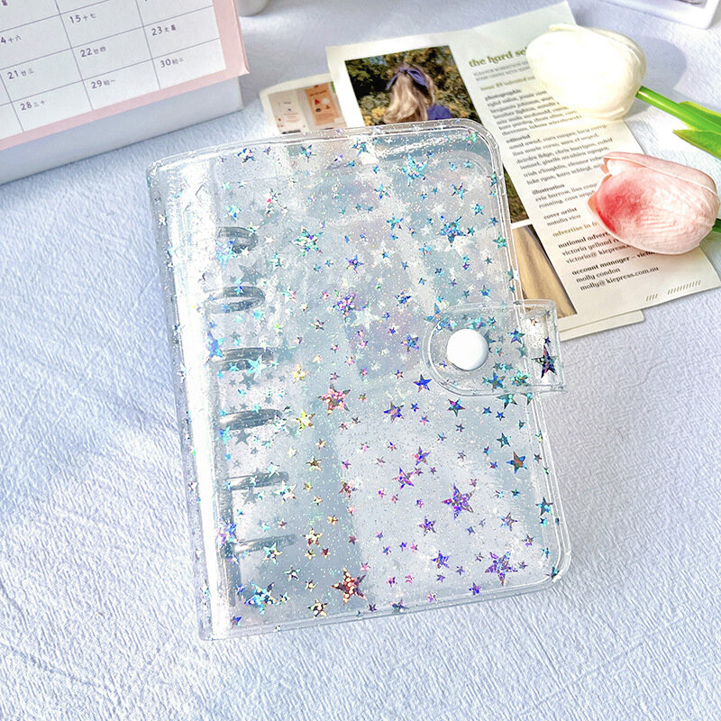 Записная книжка "Gypsophila", прозрачная, с отрывными листами, A7, ПВХ, 3 отверстия