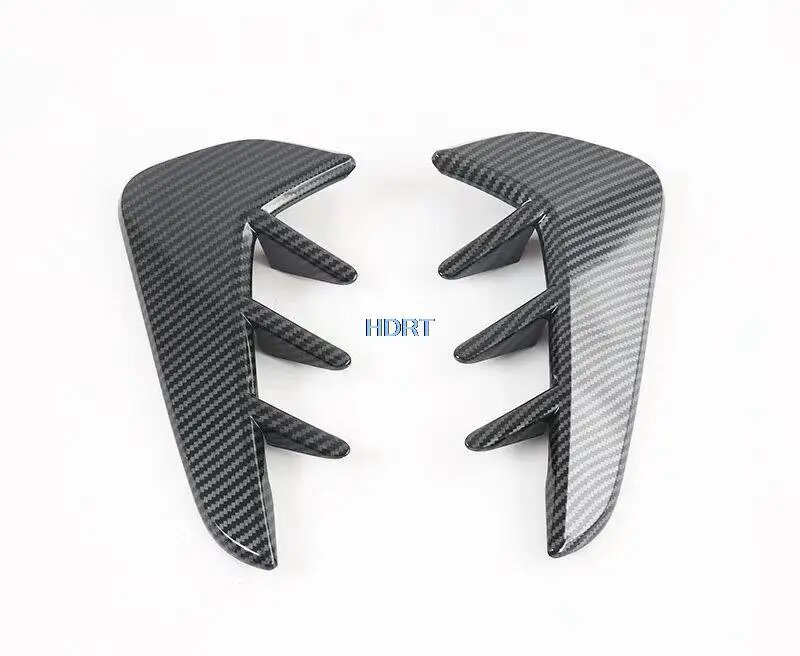 Для Changan Uni-k Unik 2021 2022 автомобильный Стайлинг 2 шт. лист из углеродного волокна пластина боковая отметка протектор украшение крышка рамка аксессуары Carbon fibre