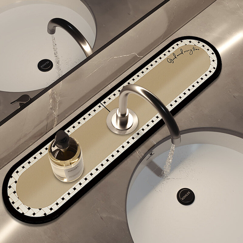 Подушка для слива крана, мягкая из диатомовой земли, впитывающая подушка для кухонной столешницы, подставка для тарелок, теплоизоляционная подставка, нескользящий коврик для кофейного стола