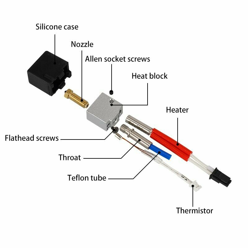 Термоблок Anycubic Kobra 2 в сборе