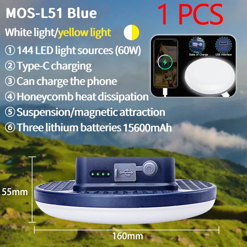 Перезаряжаемый фонарик MOSLIGHTING MOS-L51 MOS-L51 Blue 1PCS