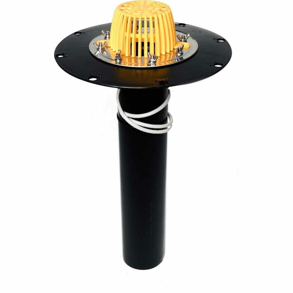 Татполимер Воронка кровельная 0,6 м с подогревом, фланцем и листвоуловителем ТП-01.100/6-Э 10695