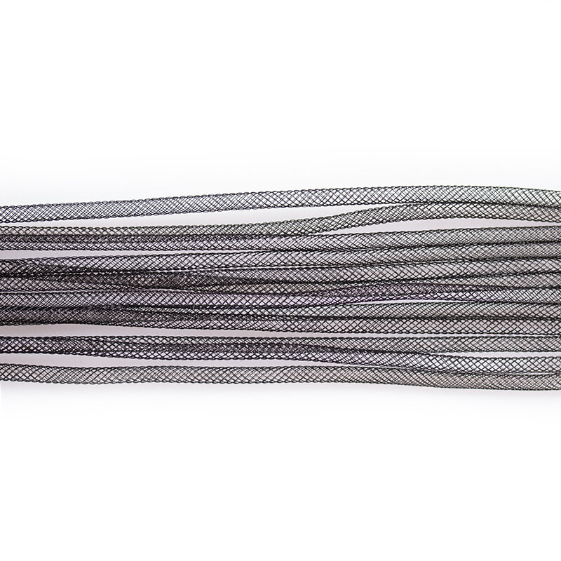 Бижутерная сетка-рукав, 4мм, черная, 15 метров