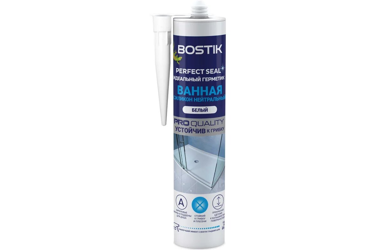 Bostik Perfect Seal Идеальный герметик Ванная Силикон Нейтральный белый 280мл BOK638639P