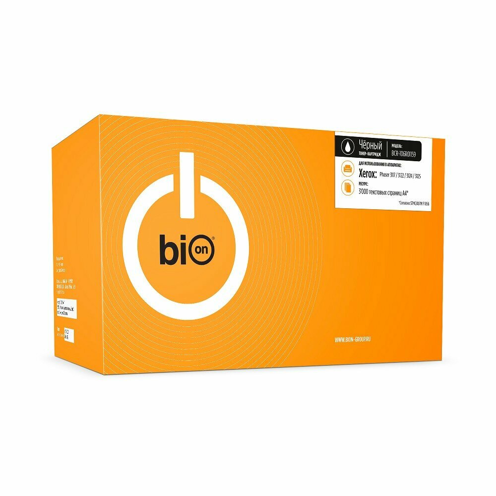 Картридж Bion BCR-106R01159 для Xerox Phaser 3117/3122/3124/3125 Черный, 3000 страниц
