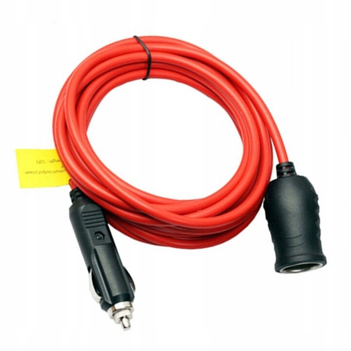 Удлинитель прикуривателя, красный, 3,6 метра, 12В/24В