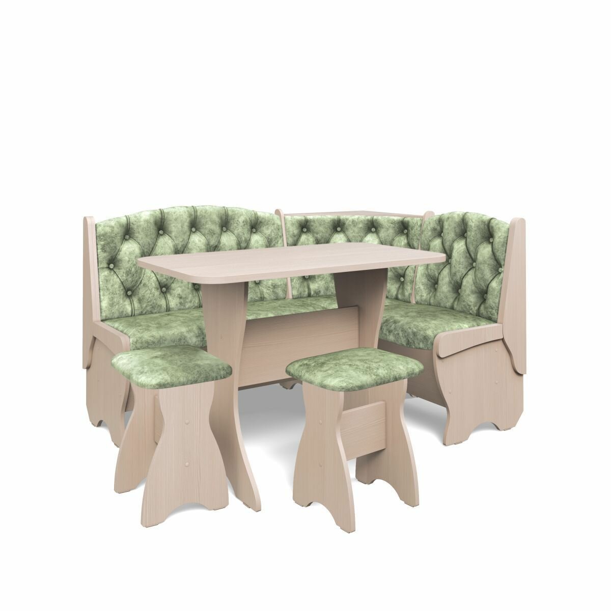 Кухонный уголок "орхидея" коллекция "люкс" (столешница "Термопластик") Бодега/велюр Мохито (Бител)