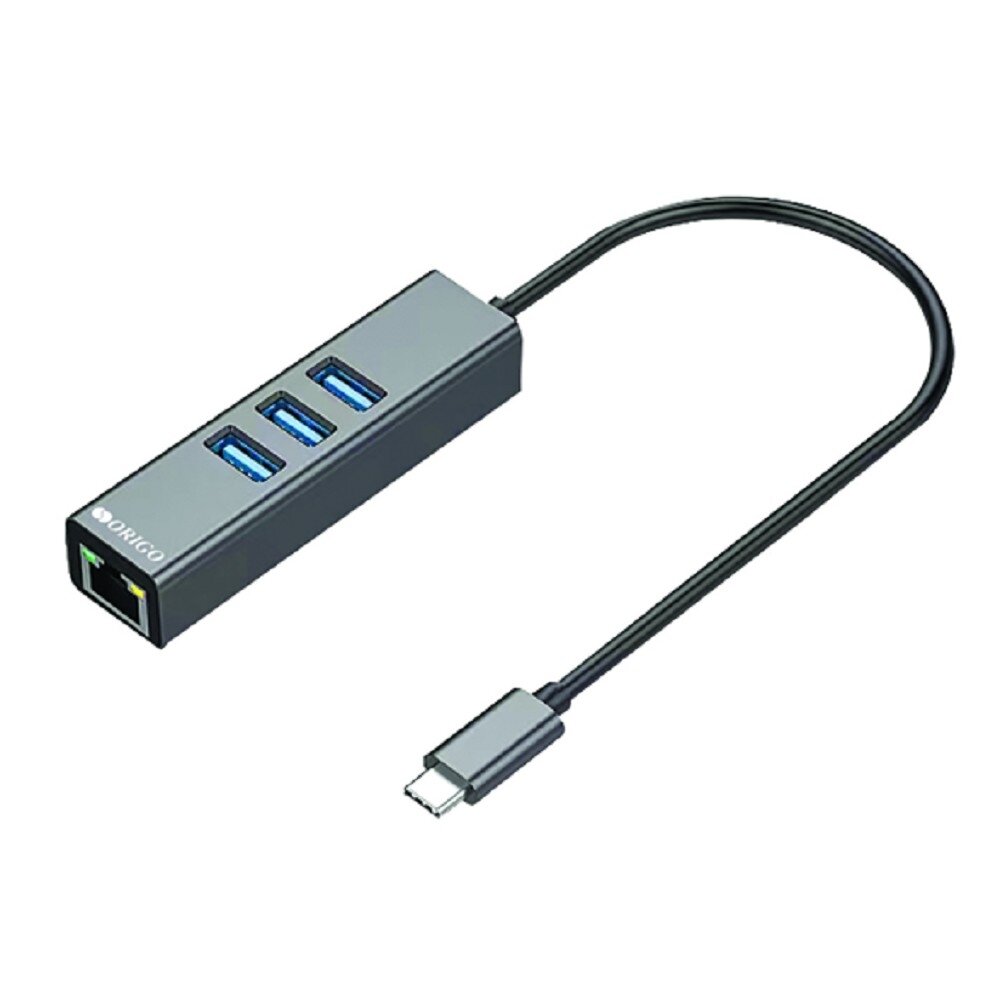 Сетевая карта ORIGO OU330N / A1A Сетевой адаптер USB-C / Gigabit Ethernet с 3 портами USB 3.0
