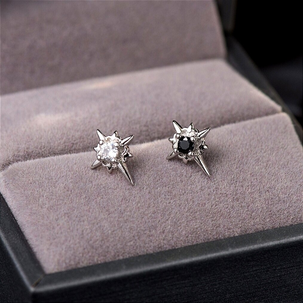 Серьги пусеты, искусственный камень