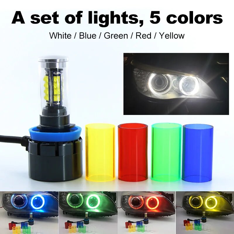 2X160W H8 светодиодные фары «ангельские глазки» светодиодные габаритные фары Canbus для BMW X5 E70 X6 E71 E90 E91 E92 M3 E89 E82 E87 Автоматические фары 12 В