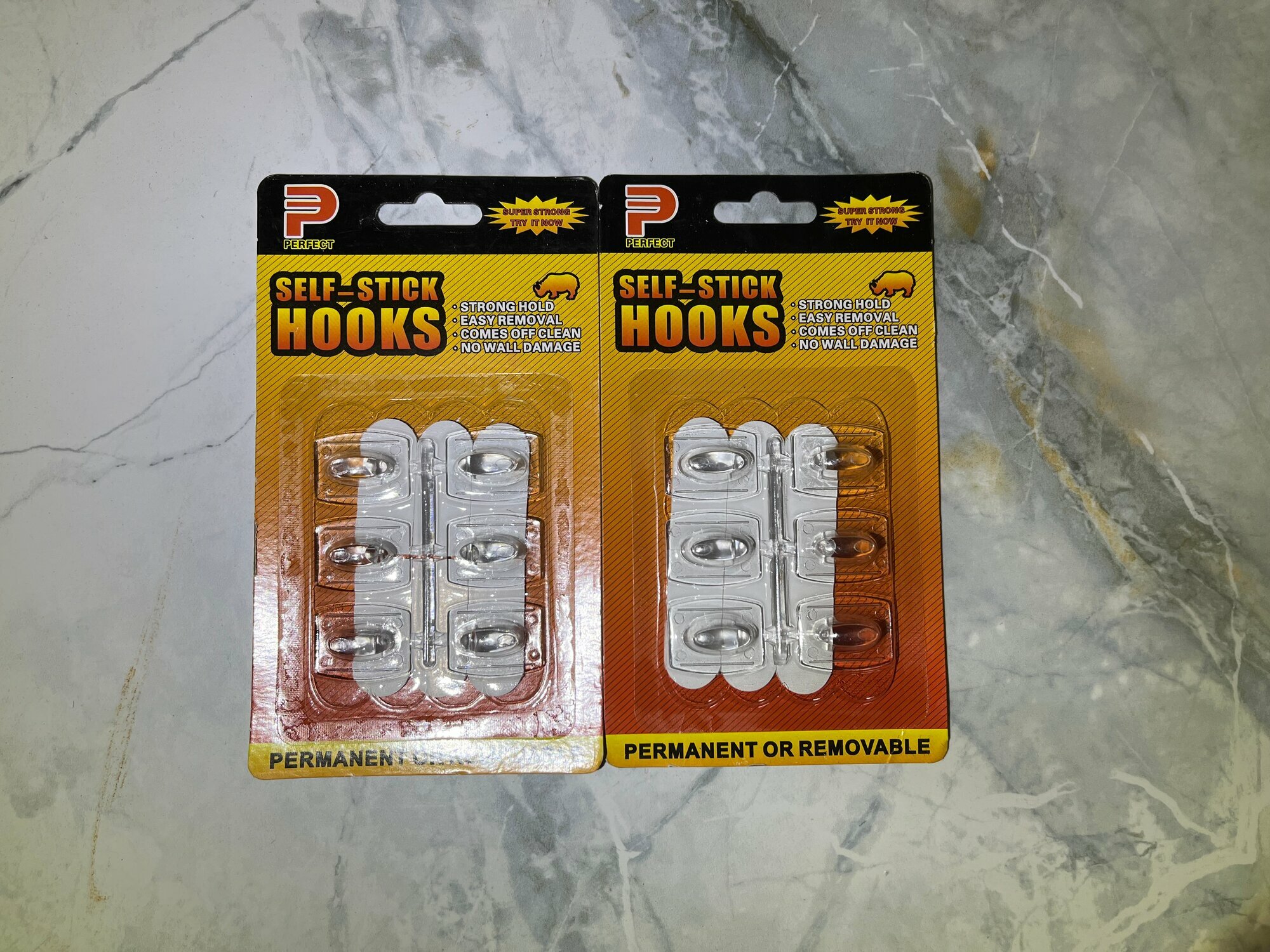 Крючки самоклеящиеся для проводов, гирлянд, электрогирлянд - 6 крючков, 2 упаковки