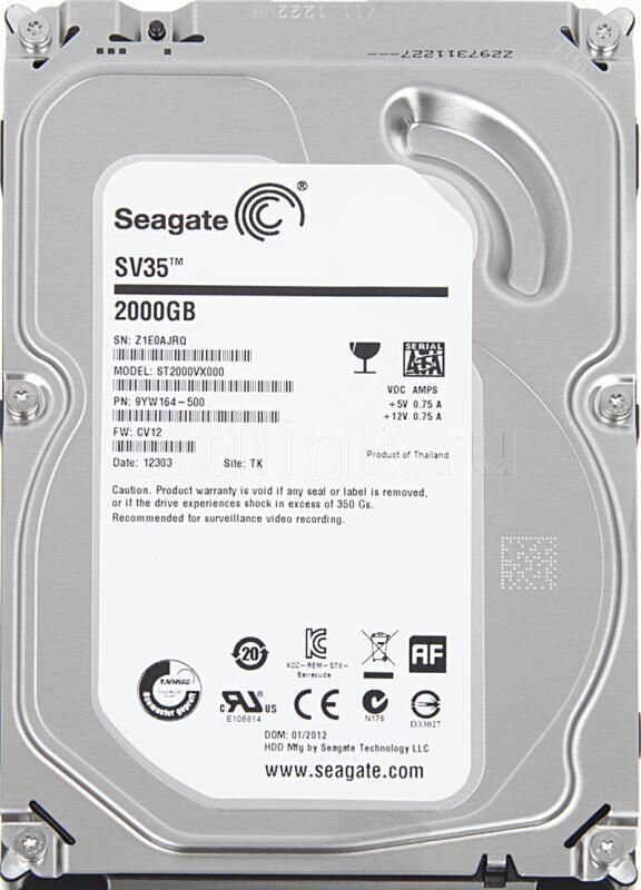 Жесткий диск BarraCuda Seagate ST2000VX000, для ПК, 2TB, 6GB/S, 7200 об/мин
