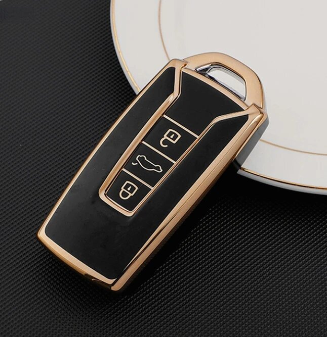 Чехол-держатель для ключей, брелоки Funda Llave для Volkswagen Touareg 2018 2019 2020 2021, 3-кнопочная сумка для дистанционного ключа черный