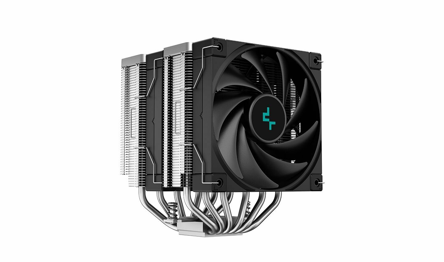 Кулер для процессора Deepcool Кулер AK620 LGA20XX/1700/1200/115X/AM5/AM4 (TDP 260W, PWM, DUAL Fan 120mm, 6 тепл. трубок, черный) RET AK620