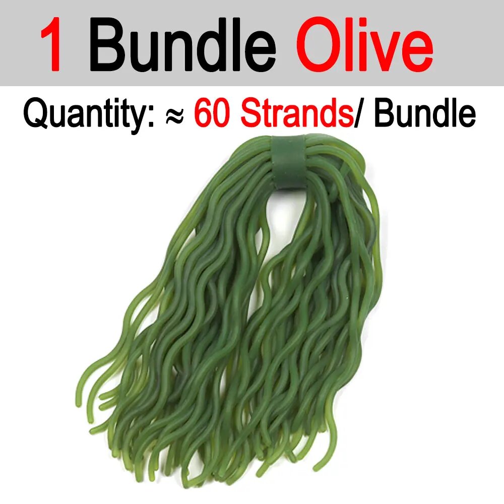 ICERIO Силиконовые черви для рыбалки 60 шт 1 Bundle Olive