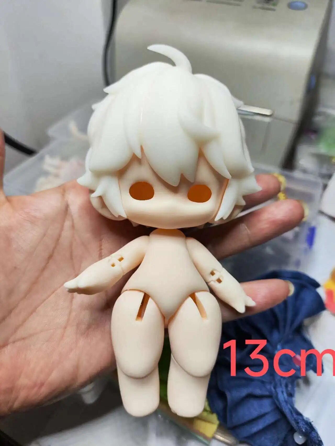 Шарнирная кукла BJD Kawai wawa, 13см, Белый/Черный