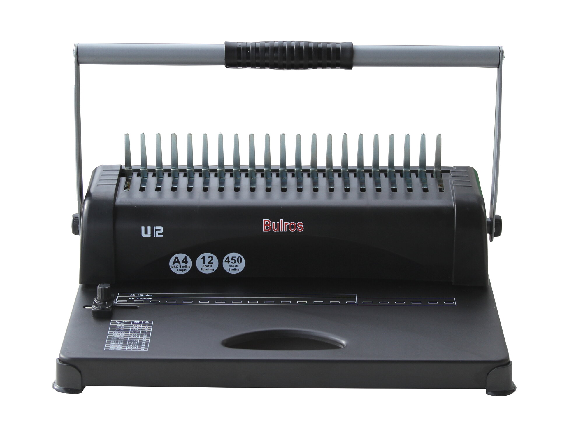 Переплетчик Bulros U-12 на пластиковую пружину 12/500 листов, A4(297мм)